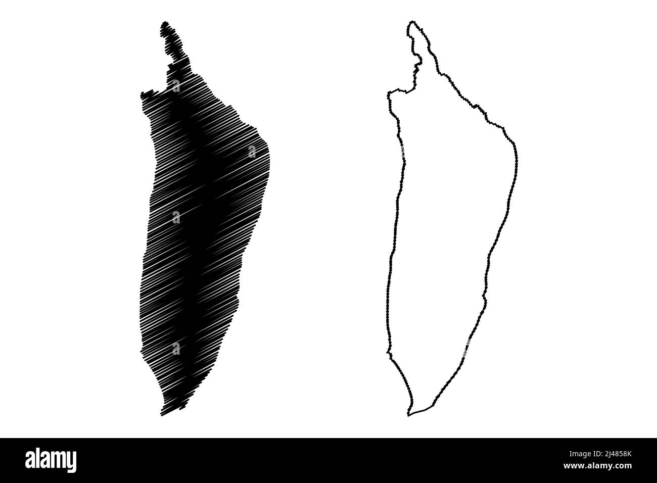 Silda island (Kingdom of Norway) map vector illustration, scribble ...