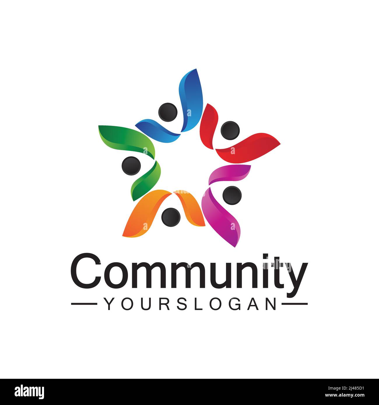 Community Logo Design Template for Teams or Groups.network and social ...