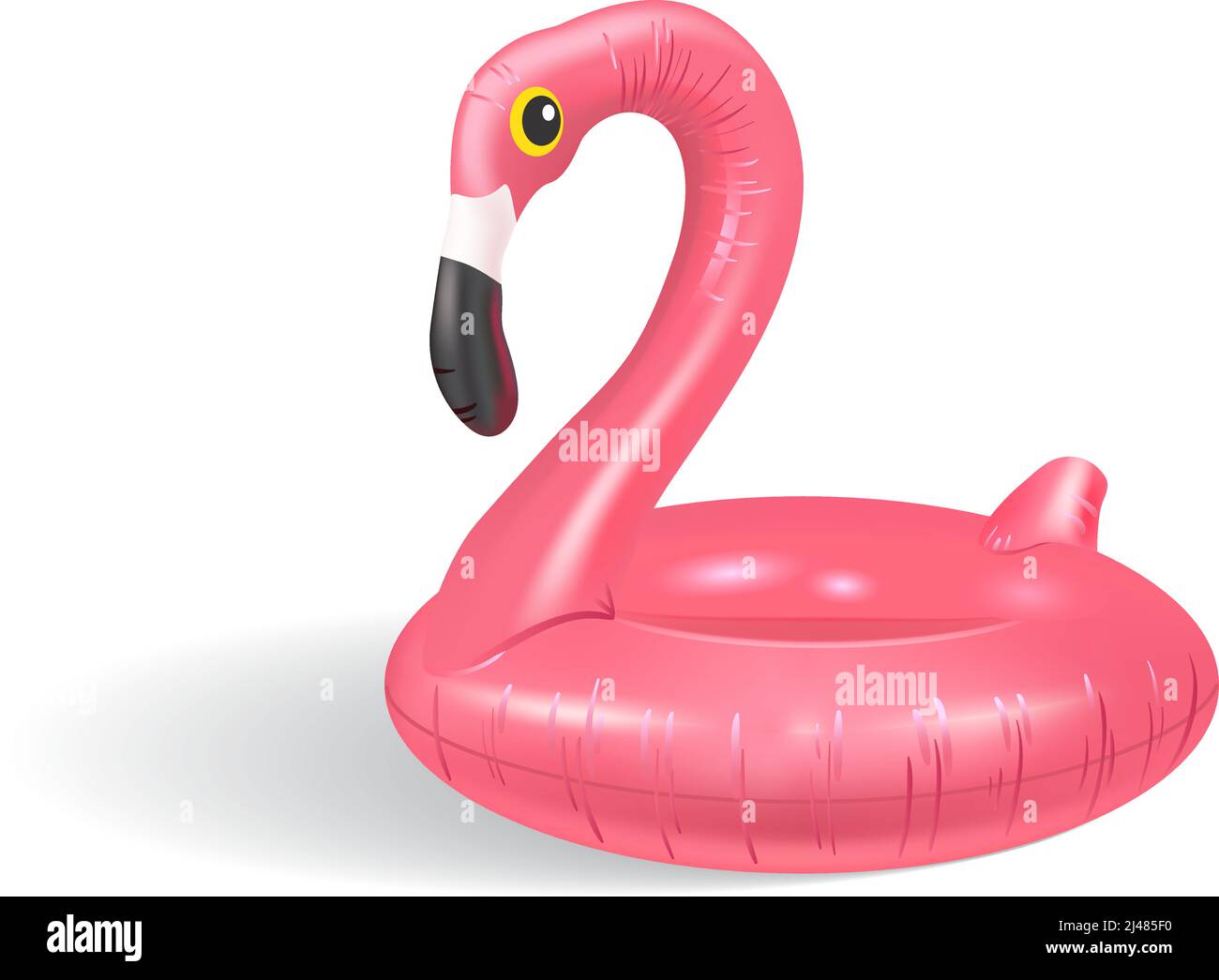 Flamingo swim tube. Toy, swimming pool, summer. Sea concept. Can be ...