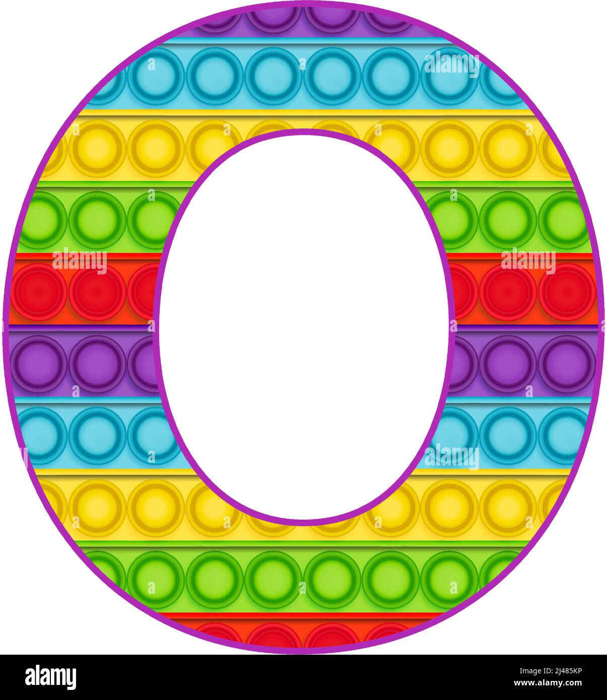 Bright funny pop it alphabet. Pop it is a children sensory toy of ...