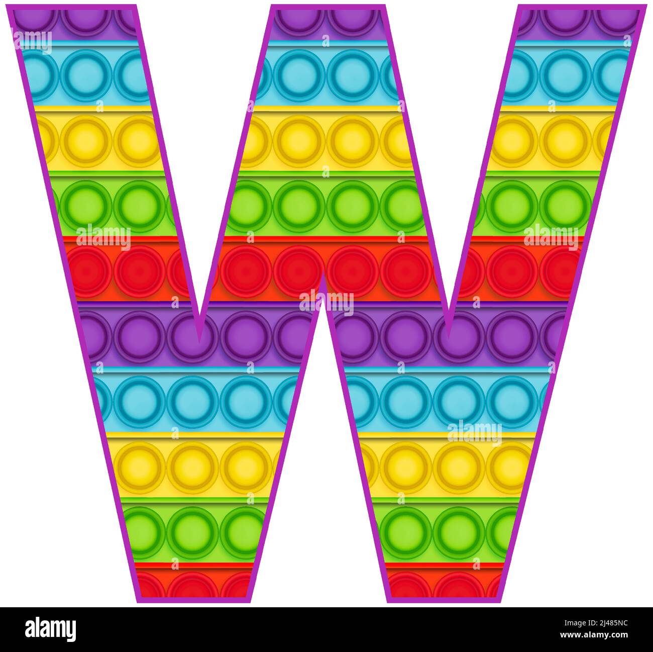 Bright funny pop it alphabet. Pop it is a children sensory toy of ...