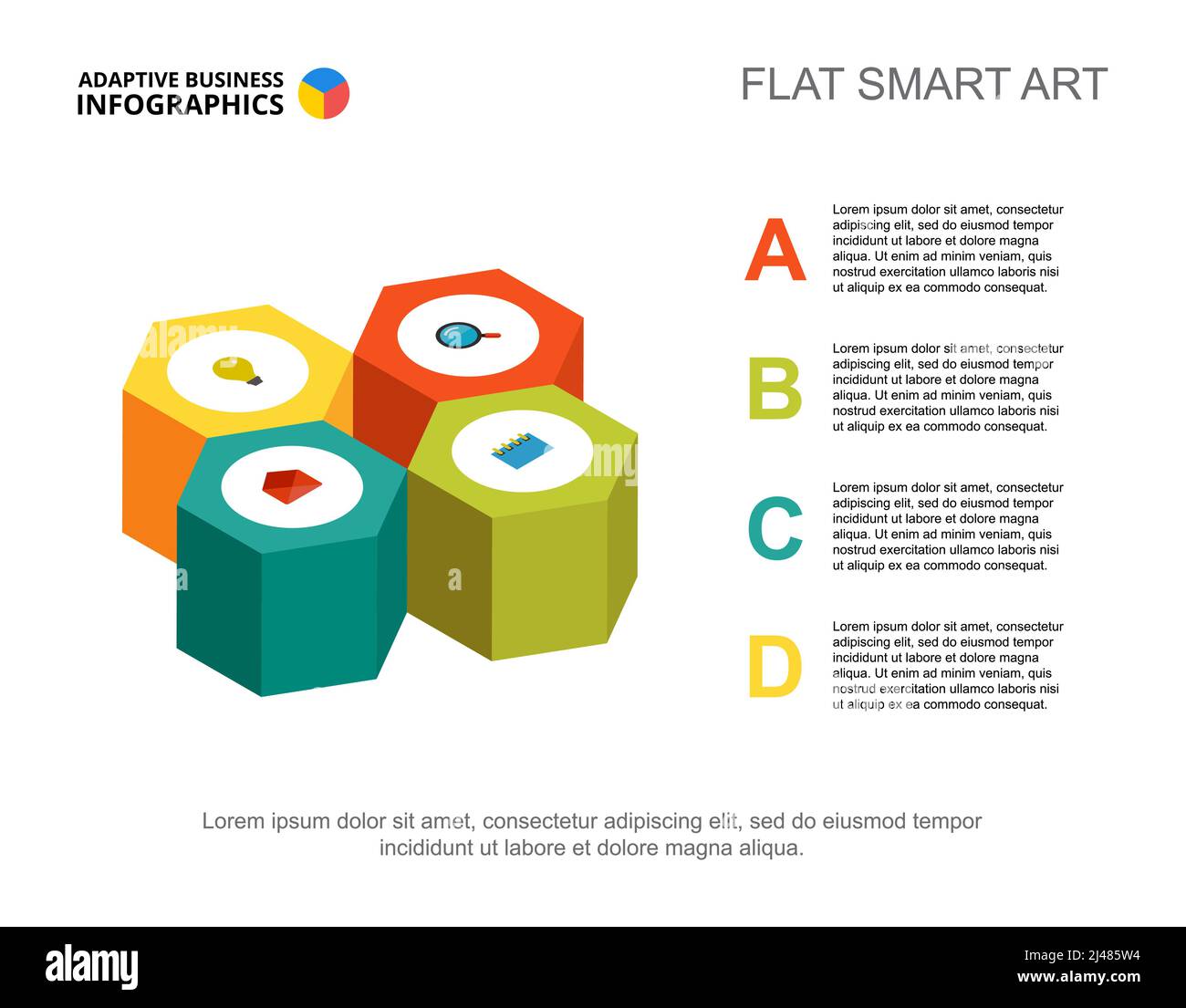 Four options strategy process chart template for presentation. Business ...
