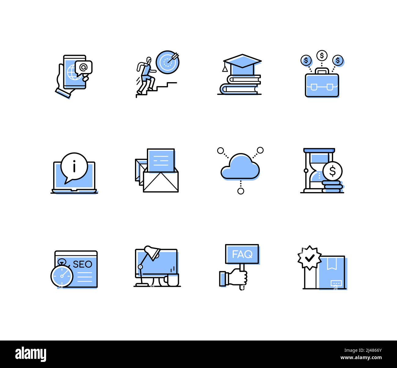 Career development icon linear Stock Vector Images - Alamy