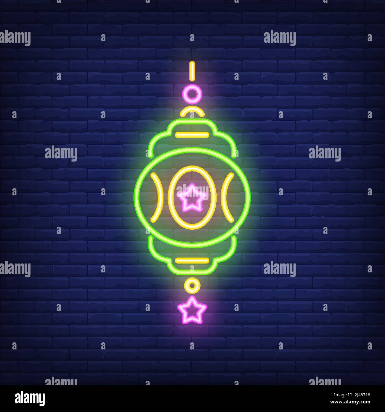 Beautiful illuminated mosque in Stock Vector Images - Alamy