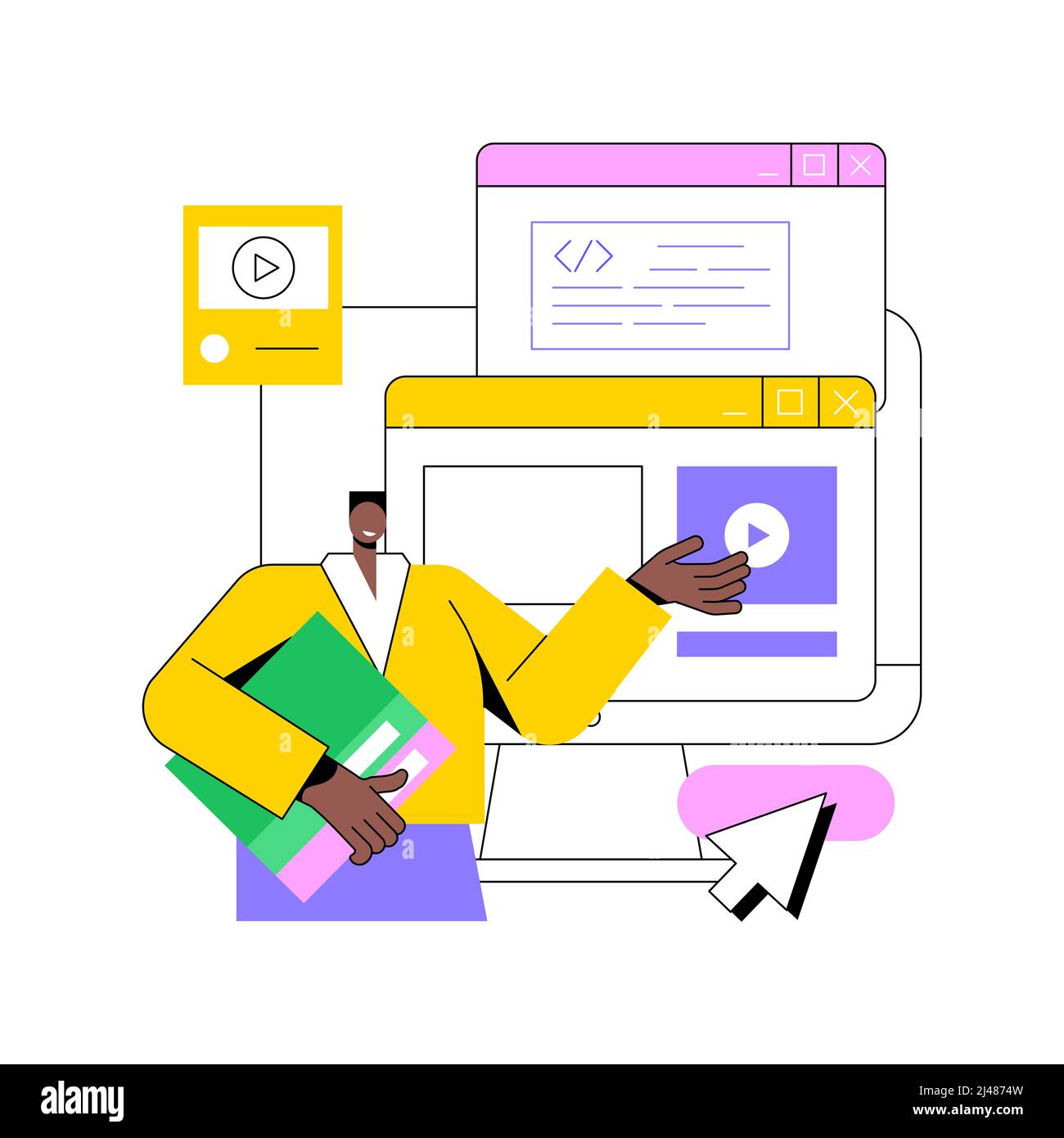 Experience design abstract concept vector illustration. User experience ...