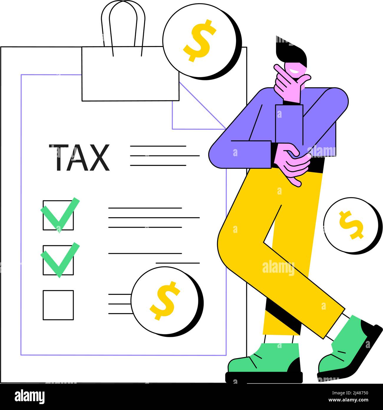 Personal income tax abstract concept vector illustration. Budget ...