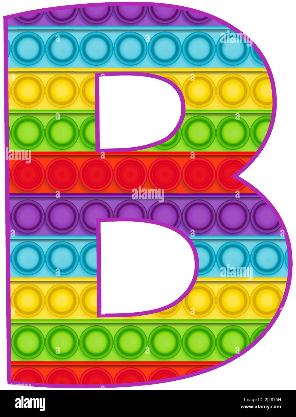 Bright funny pop it alphabet. Pop it is a children sensory toy of ...