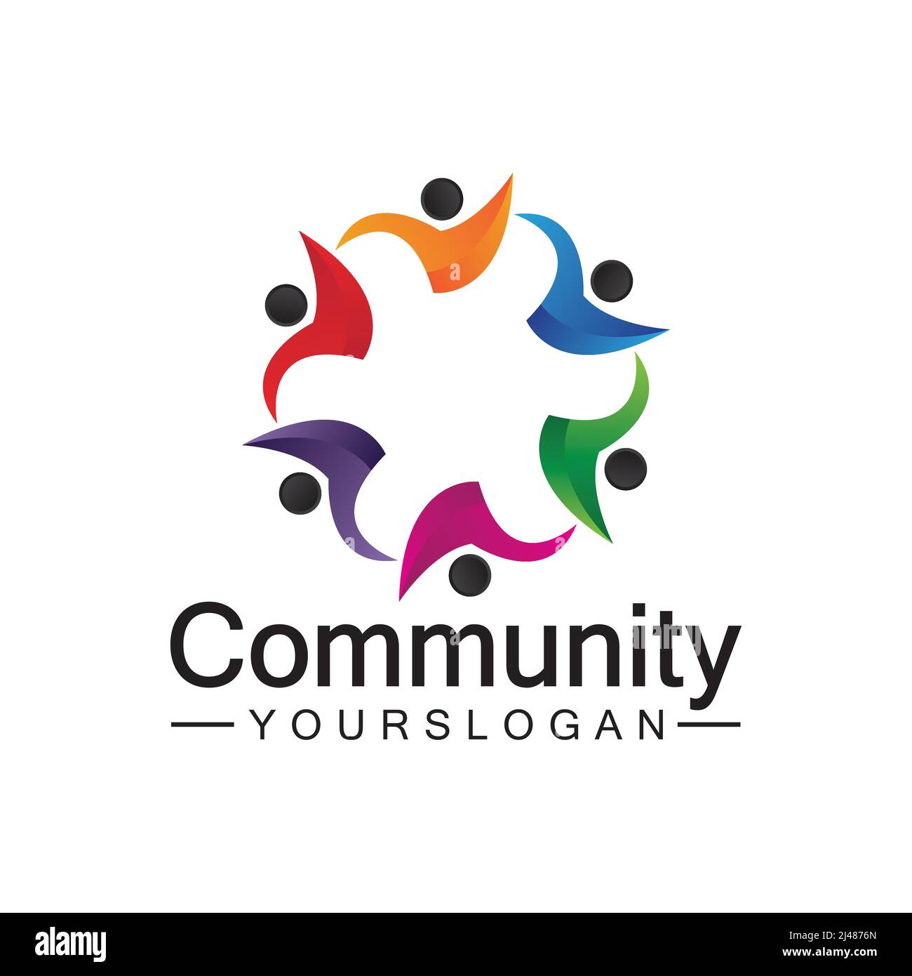 Community Logo Design Template for Teams or Groups.network and social ...
