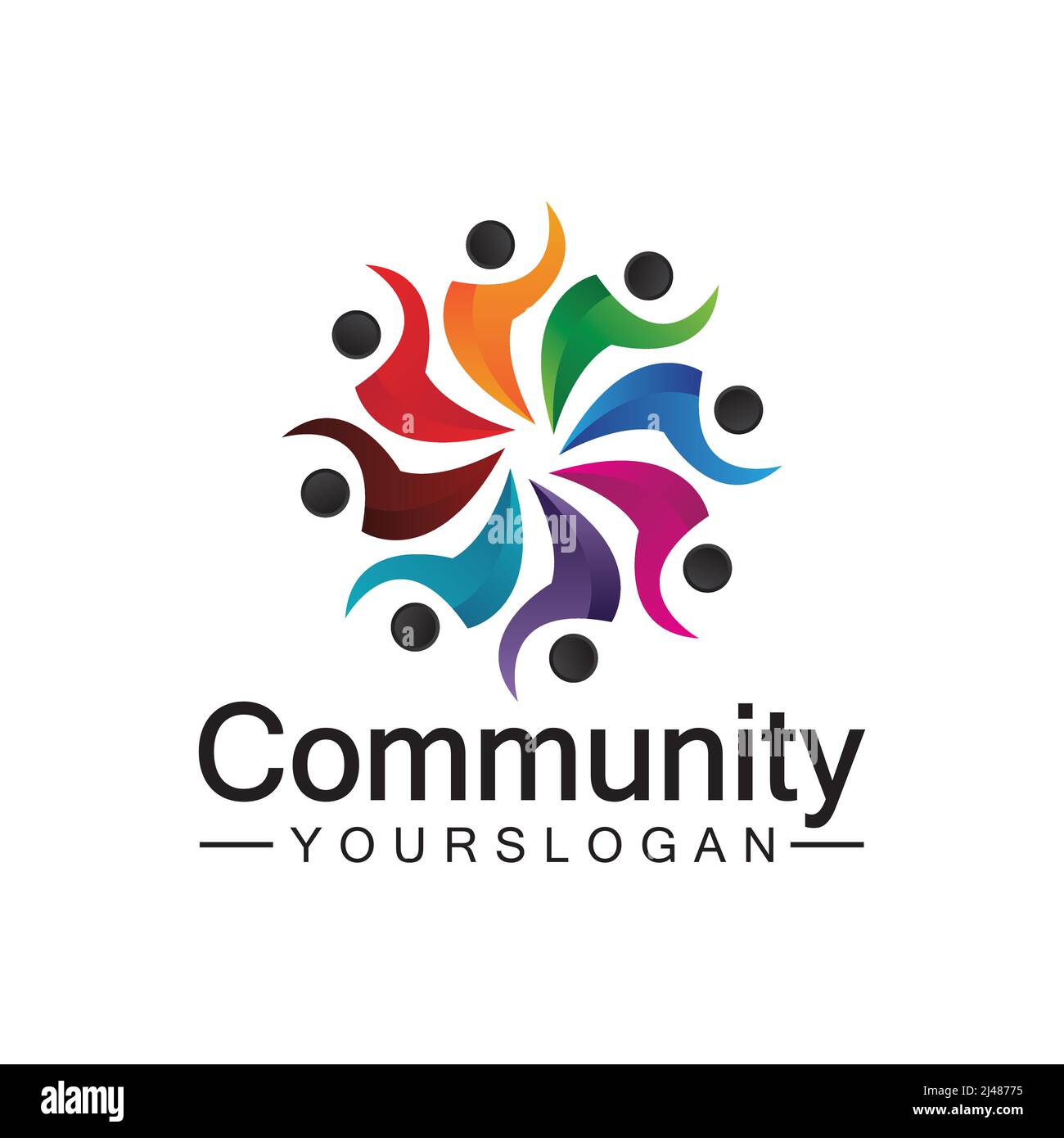 Community Logo Design Template for Teams or Groups.network and social ...