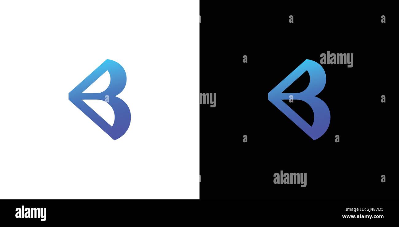 Modern and unique letter B initials logo design 7 Stock Vector Image ...