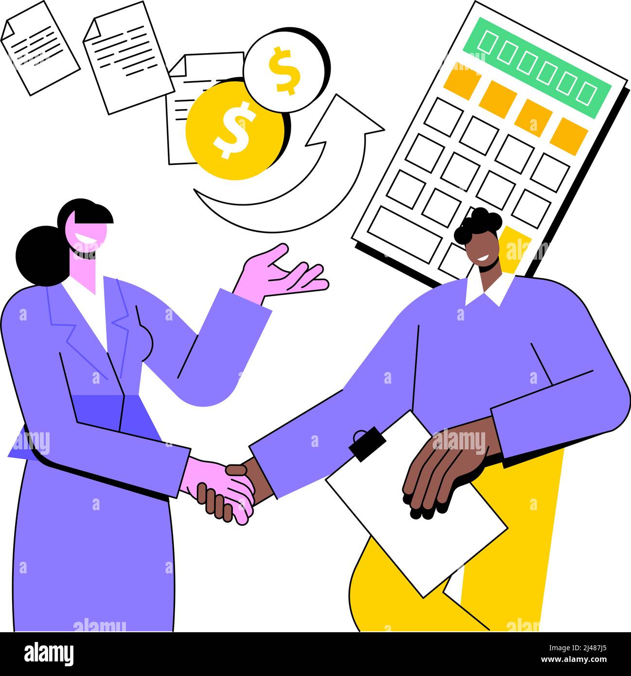 Accountant appointment abstract concept vector illustration. Schedule ...