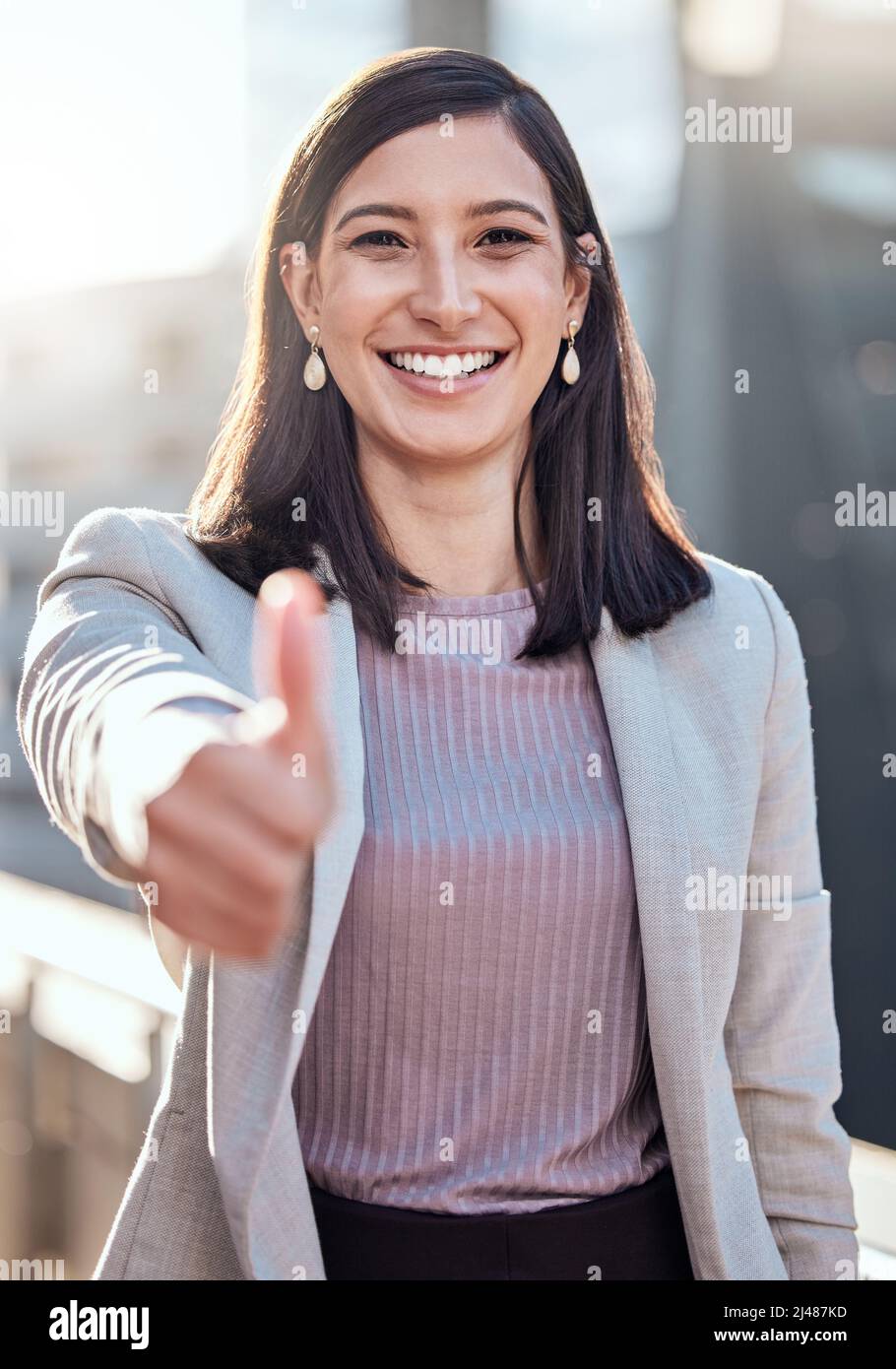 Business can only get better. Shot of an attractive young businesswoman ...