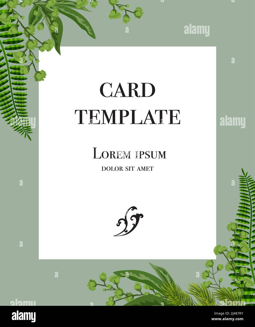 Greenery on gray background Stock Vector Images - Alamy