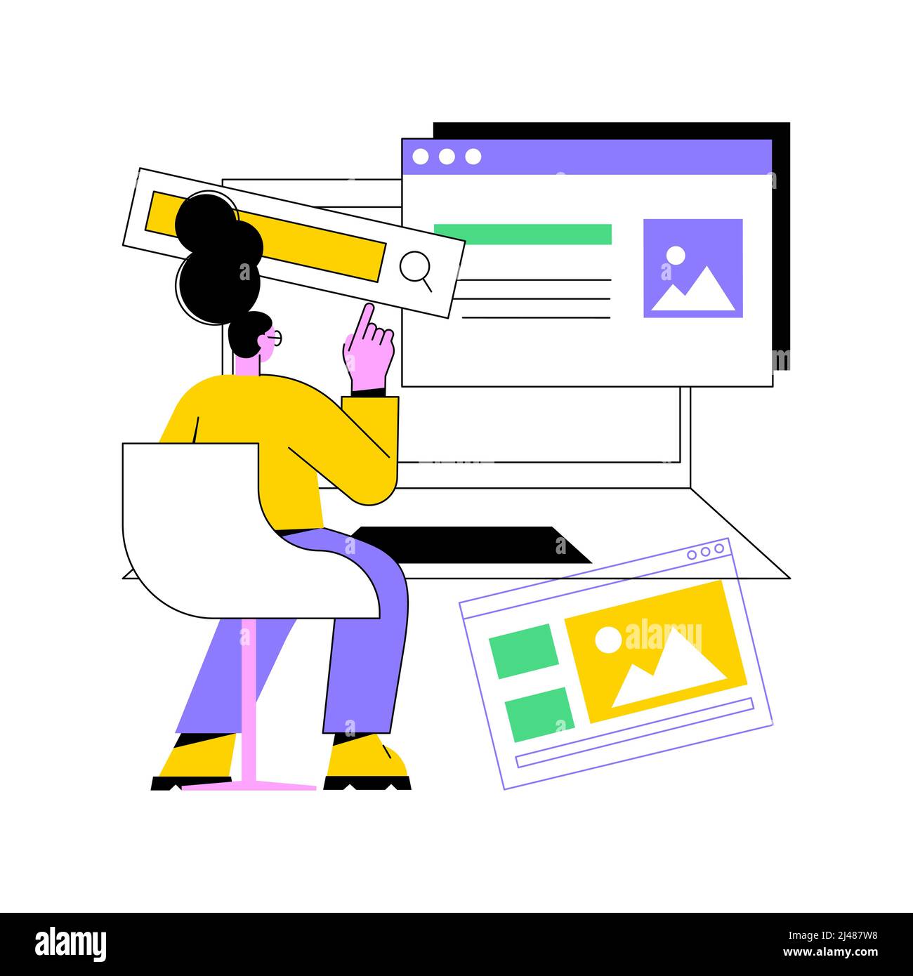 Usability testing abstract concept vector illustration. User experience ...