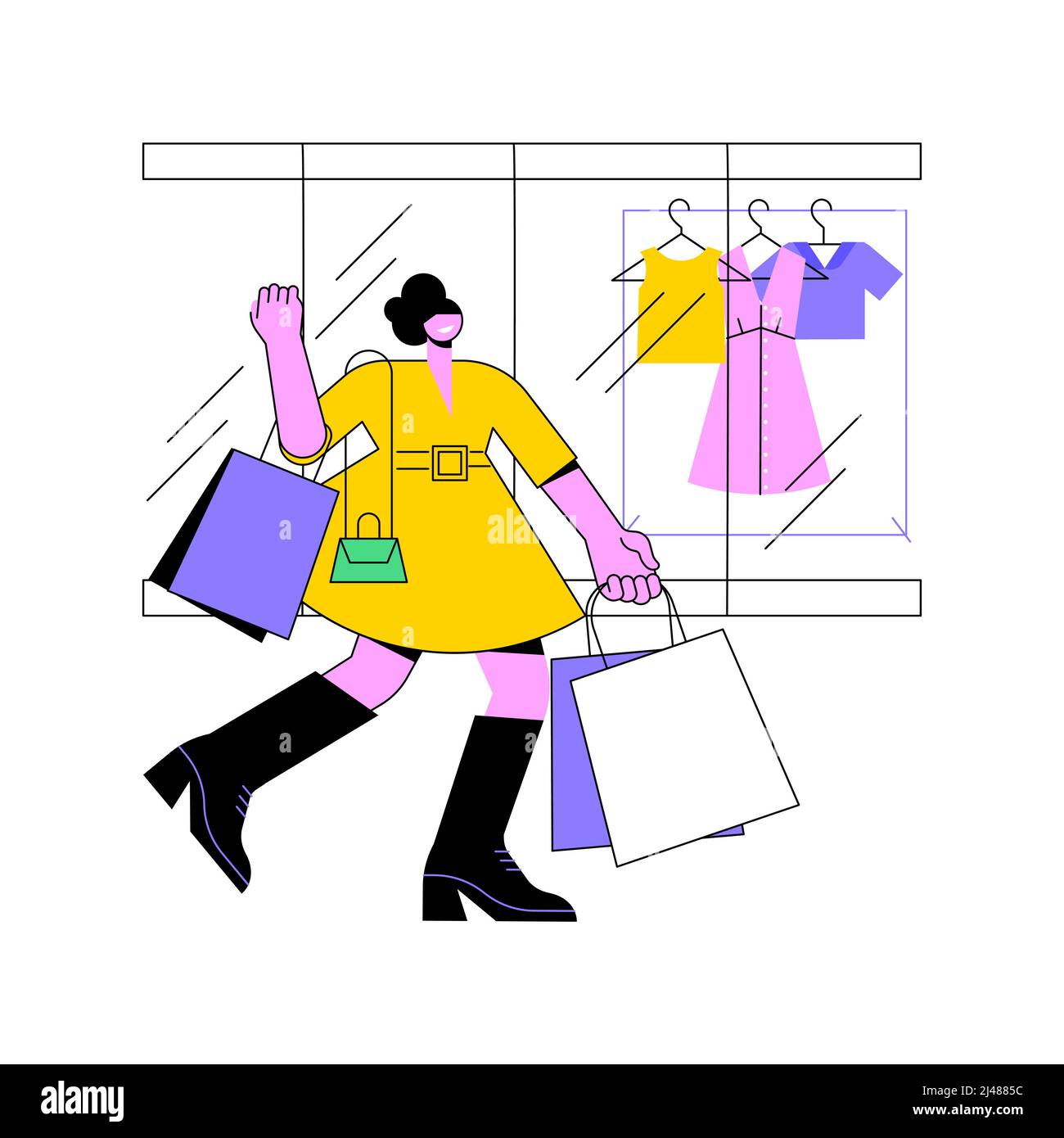Anchor store abstract concept vector illustration. Major retail shop ...