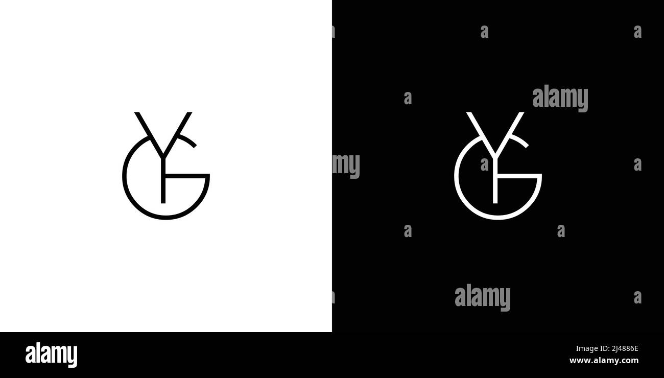 Unique and modern letter YG initials logo design Stock Vector Image ...