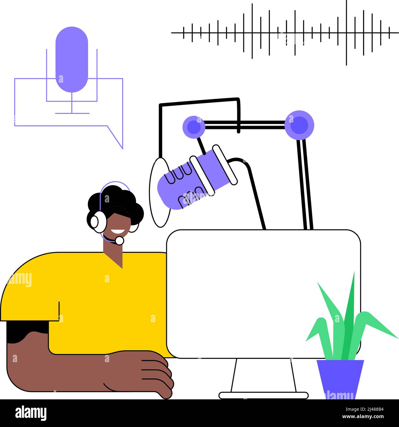 Voice over services abstract concept vector illustration. Voice over ...