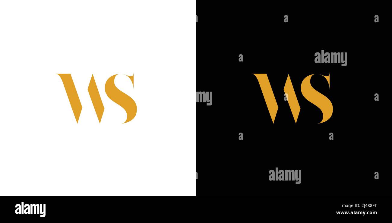 Simple and luxury letter WS initials logo design Stock Vector Image ...