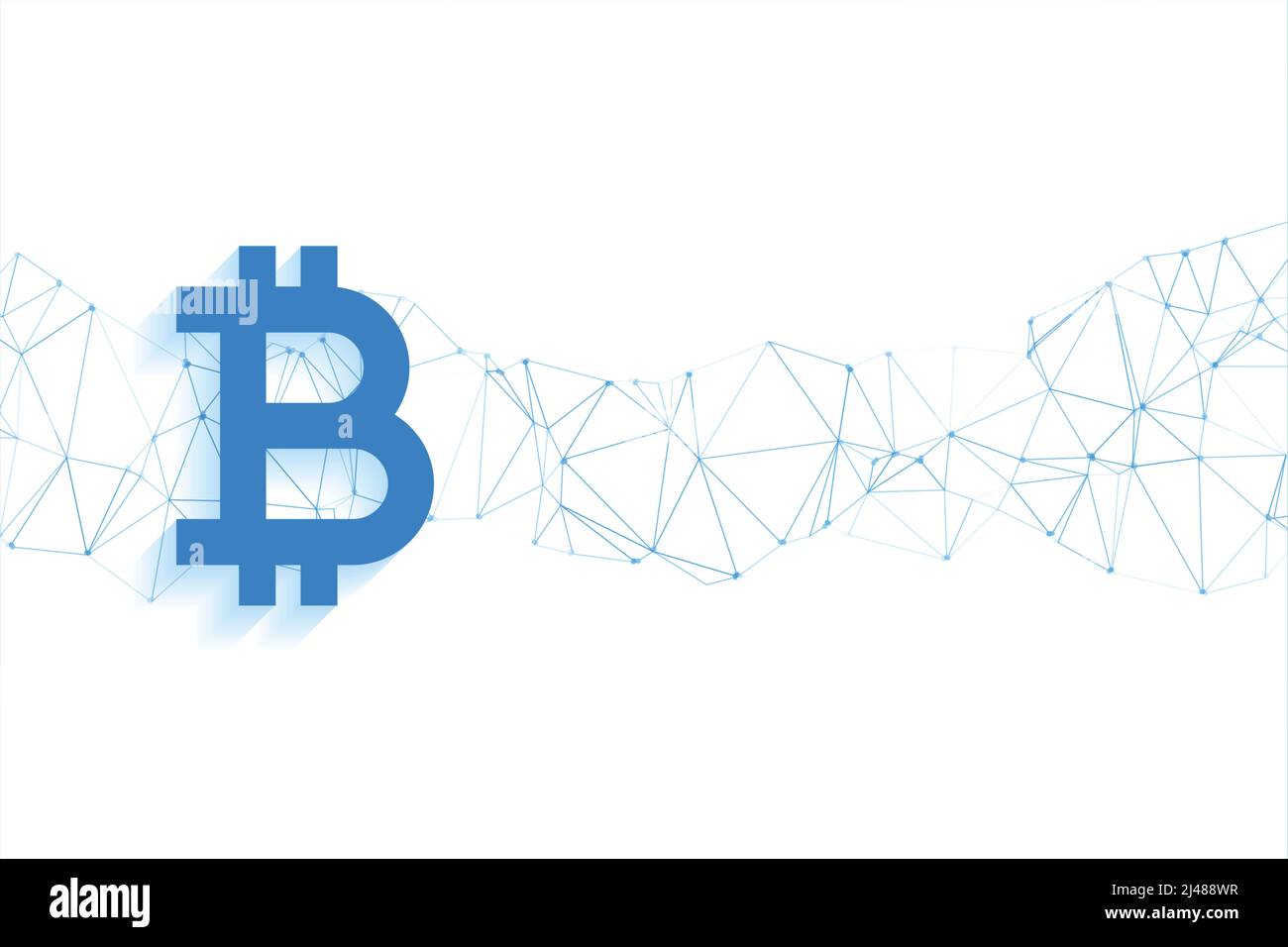 Bitcoin logo with blue graph Stock Photo - Alamy