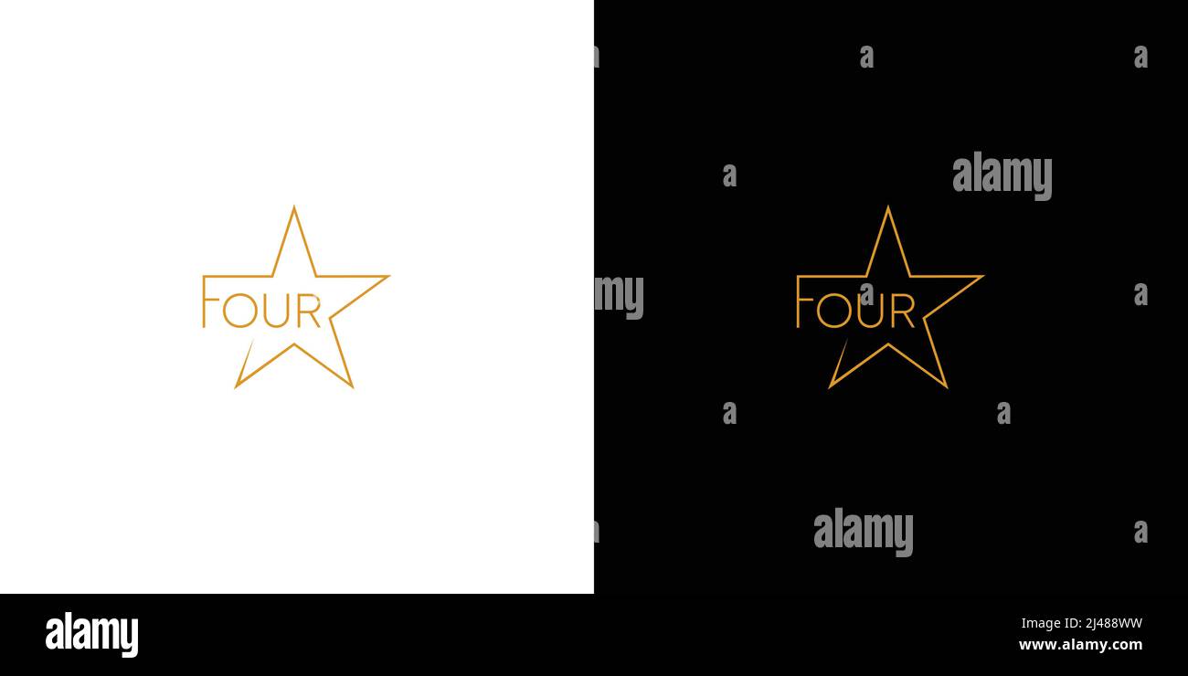 Unique and modern 4 star logo design Stock Vector Image & Art - Alamy