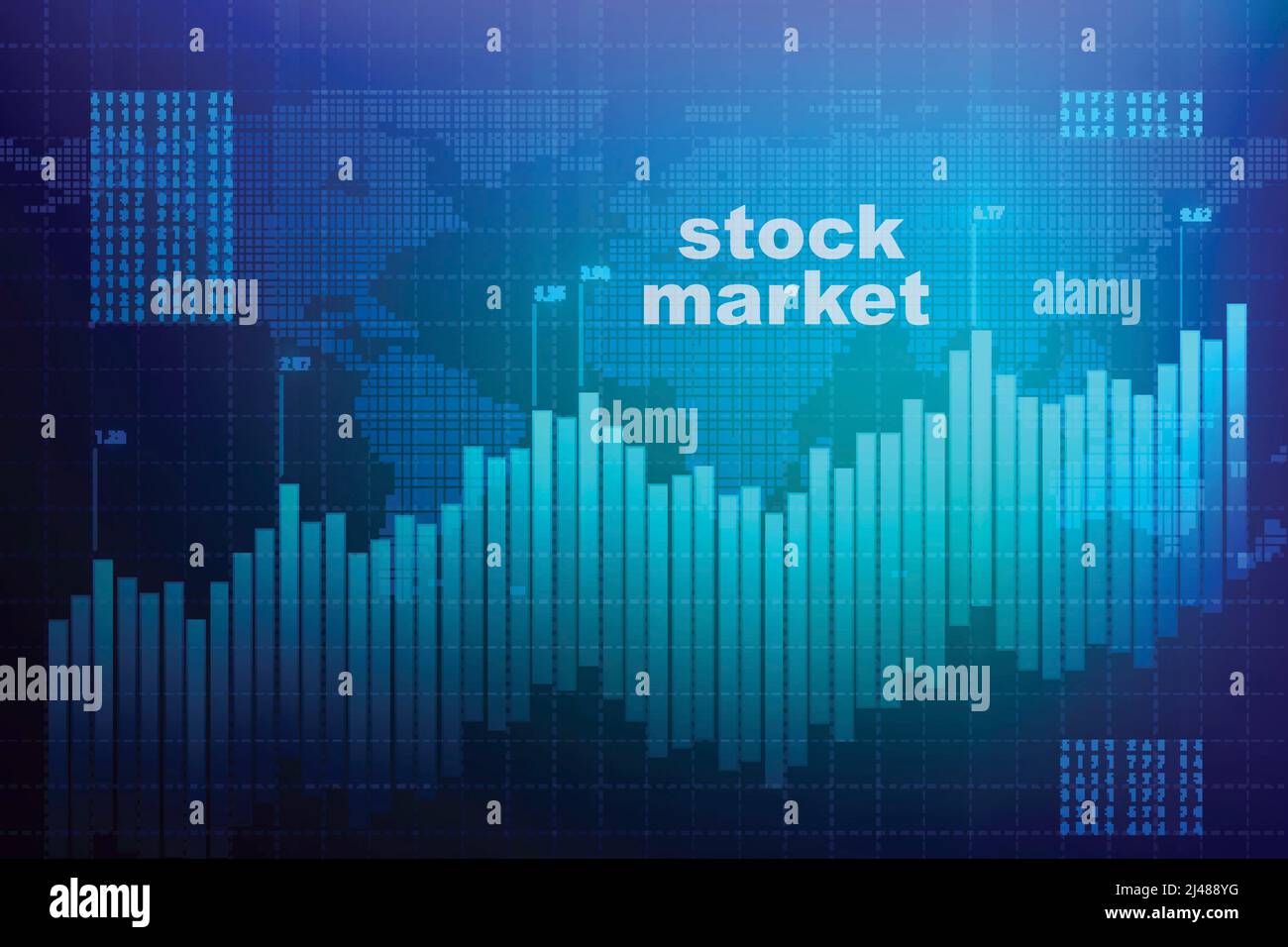 Stock Market with blue graph Stock Photo - Alamy