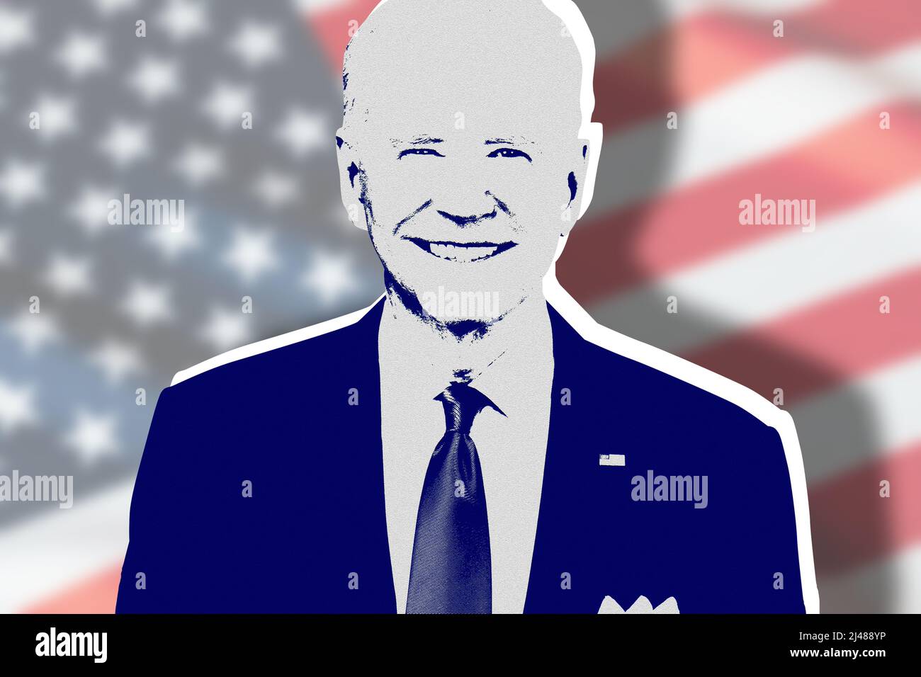 Joe Biden and USA flag Stock Photo - Alamy