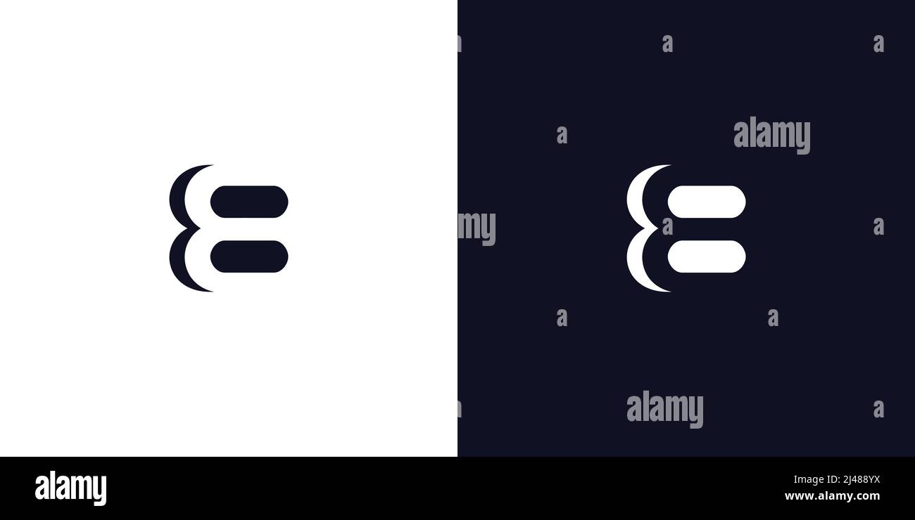 Unique and modern number 8 logo design 1 Stock Vector Image & Art - Alamy