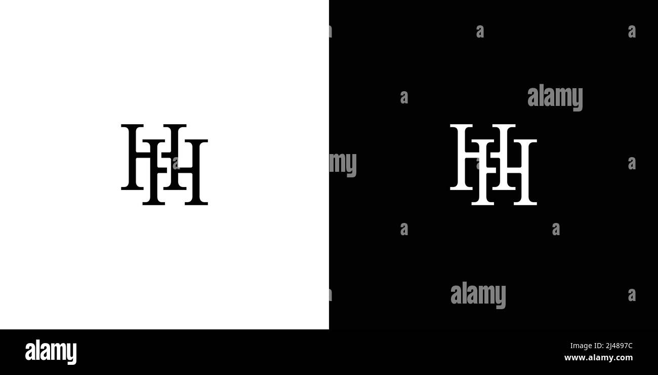 Simpe and unique letter HH initials logo design Stock Vector Image ...