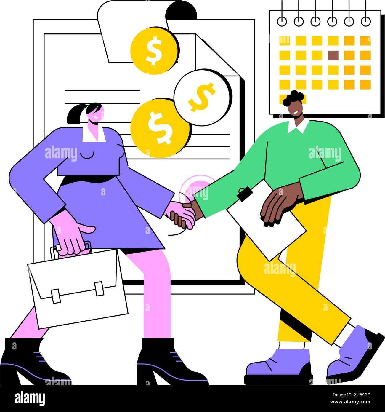 Promissory note abstract concept vector illustration. Commercial paper ...