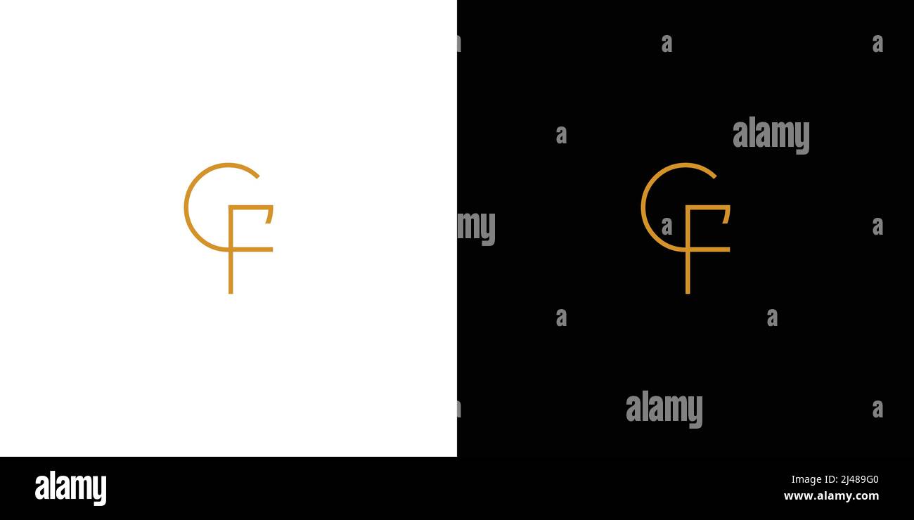 Unique and modern letter GF initials logo design Stock Vector Image ...