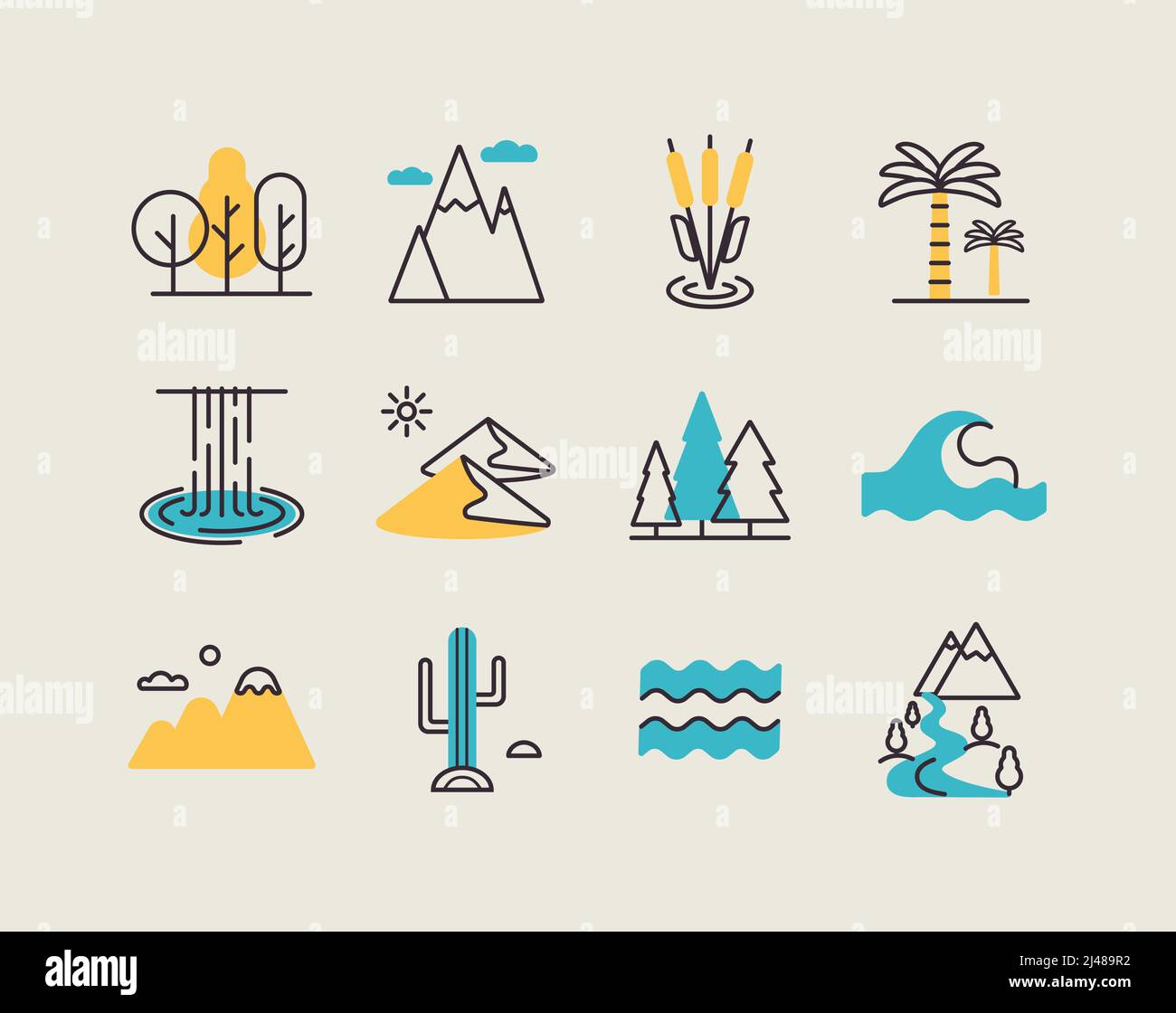 Reed mountain lake Stock Vector Images - Alamy
