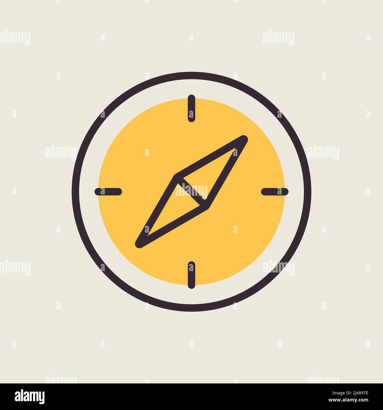 Compas and map Stock Vector Images - Alamy