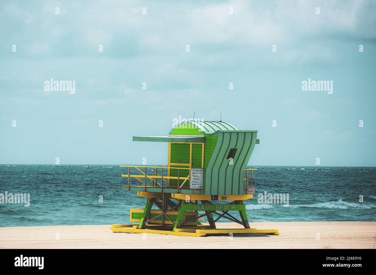 Miami Beach, Florida. Lifeguard Tower Miami Beach, Florida Stock Photo ...