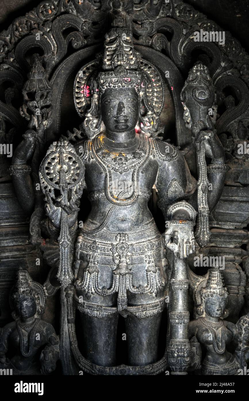 Belur, Karnataka, India - Dec 19 2021, Belur and Halebidu temple ...