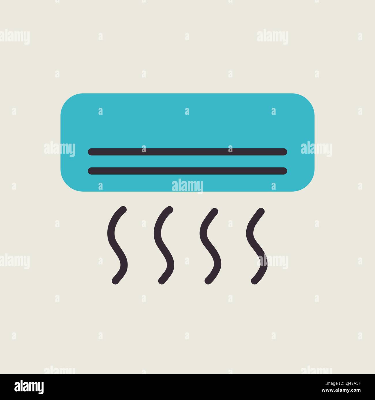 Split-system air conditioner vector icon. Graph symbol for household ...