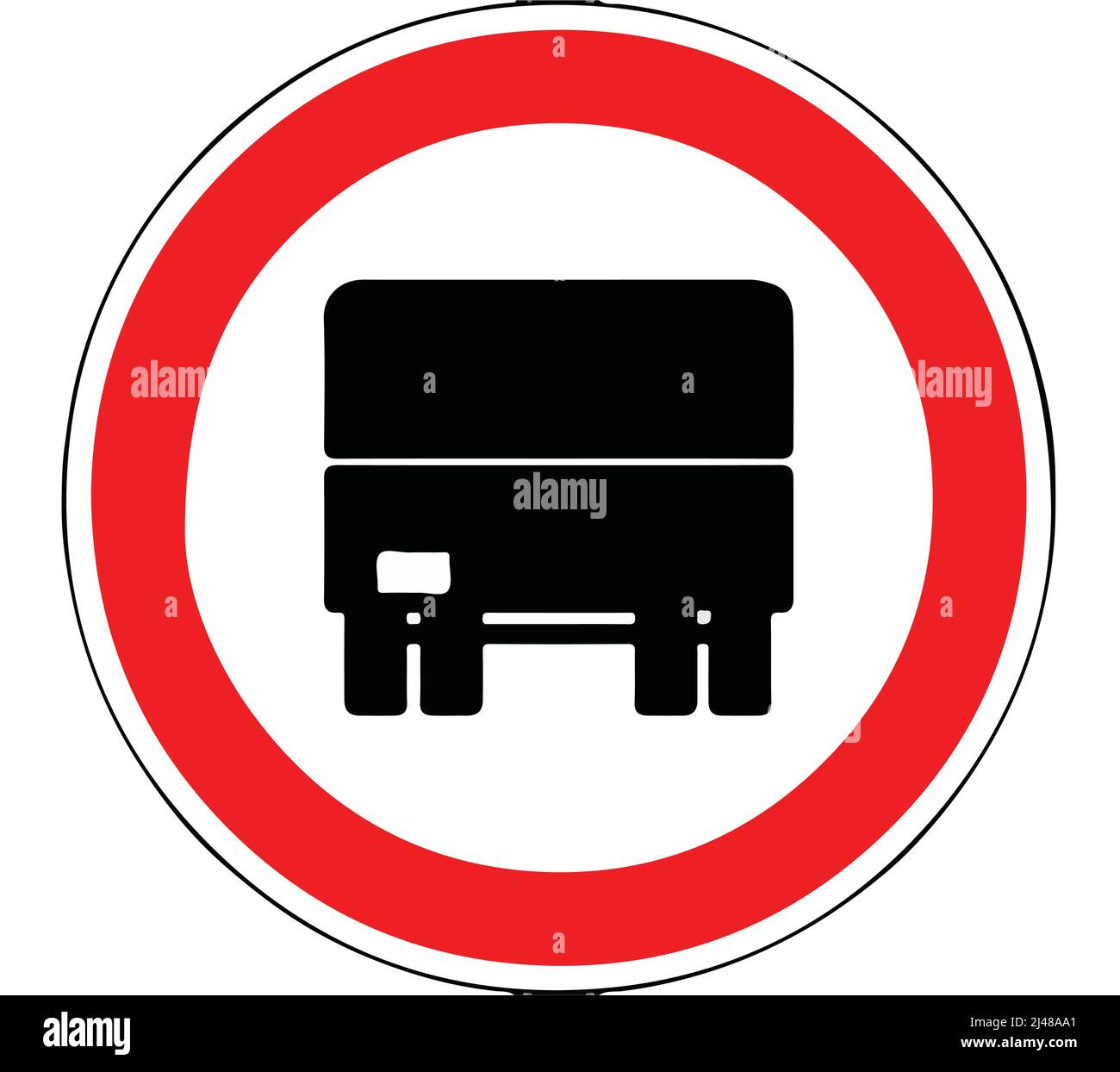 PROHIBITION Road Sign. Road Information Symbol Stock Vector Image & Art ...