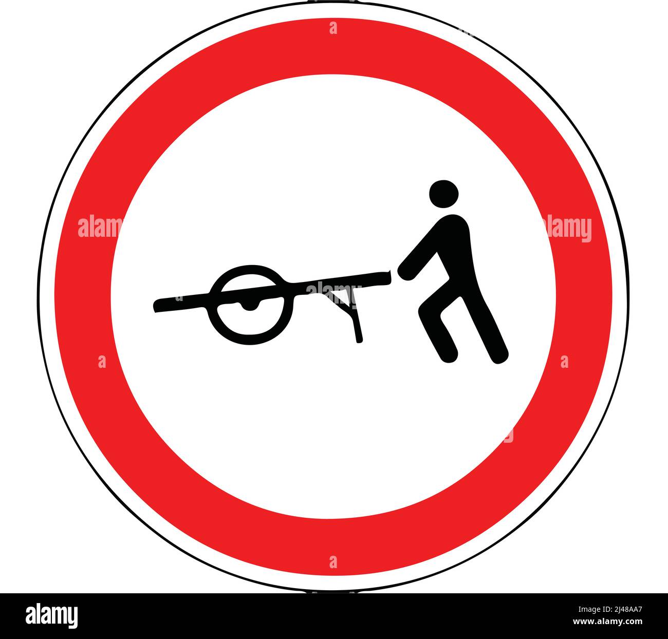 PROHIBITION Road Sign. Road Information Symbol Stock Vector Image & Art ...