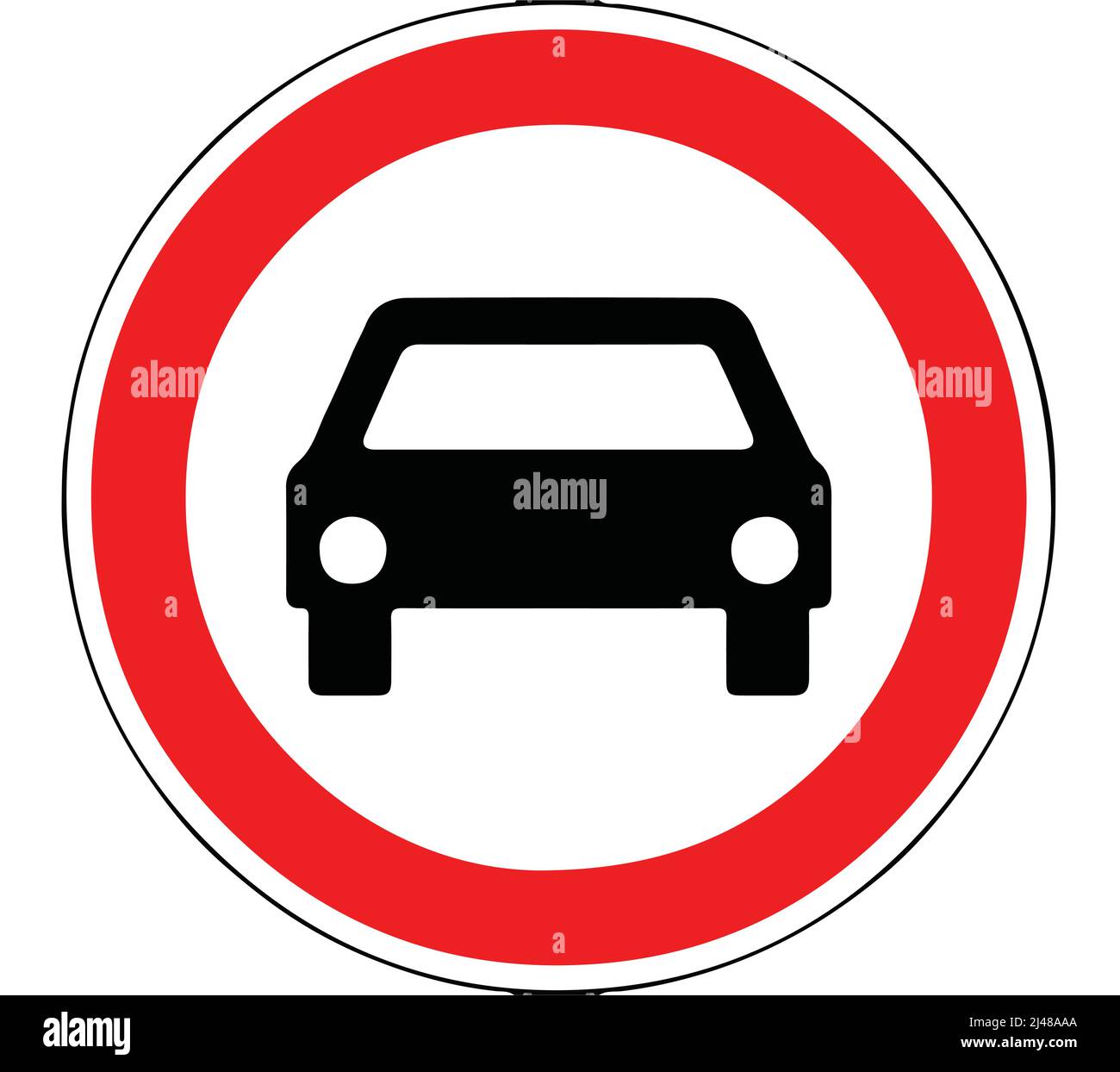 PROHIBITION Road Sign. Road Information Symbol Stock Vector Image & Art ...