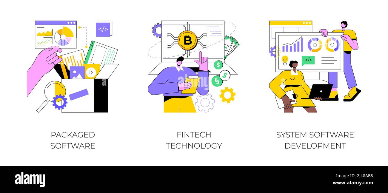 Business applications abstract concept vector illustration set ...