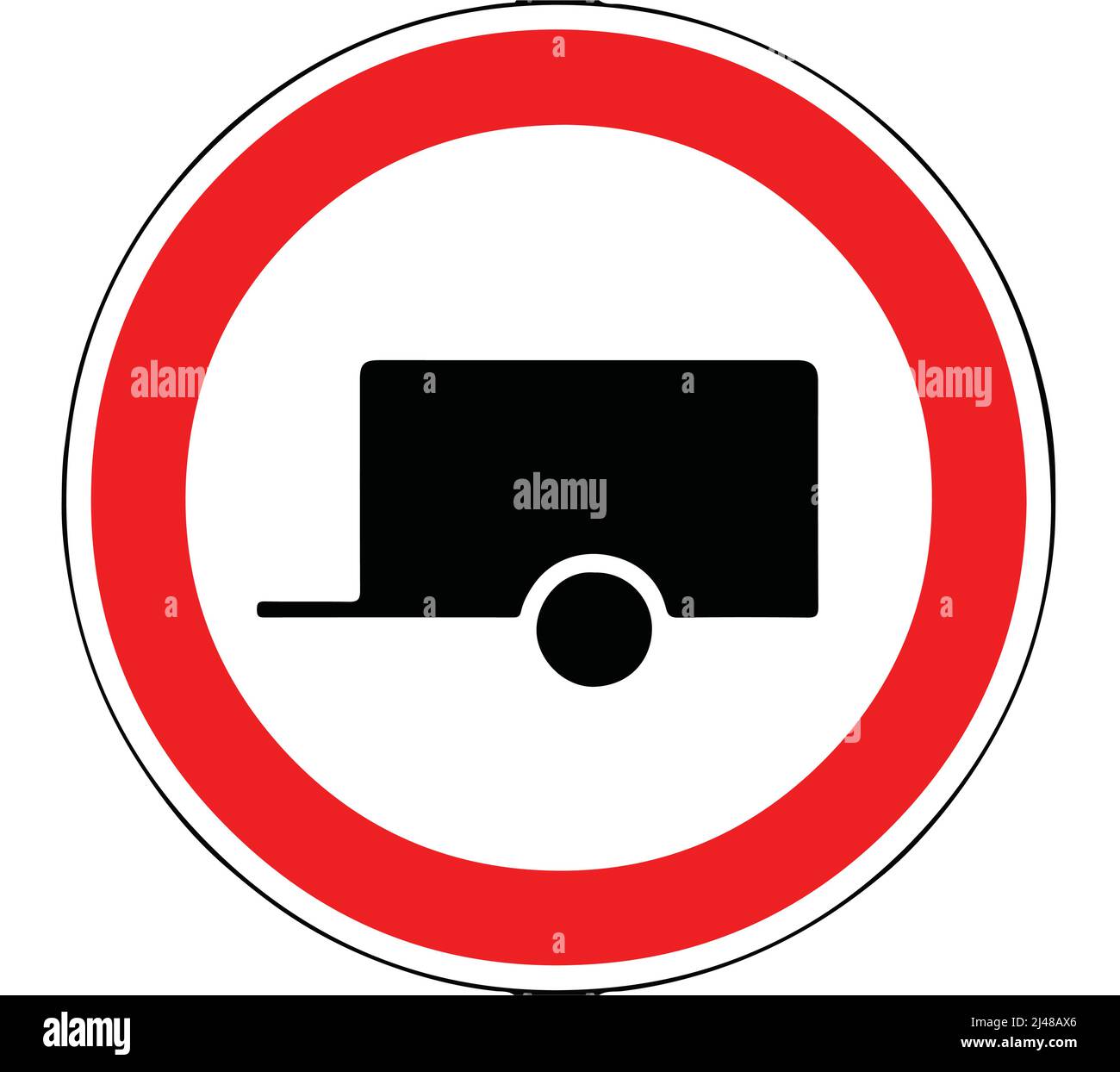 PROHIBITION Road Sign. Road Information Symbol Stock Vector Image & Art ...