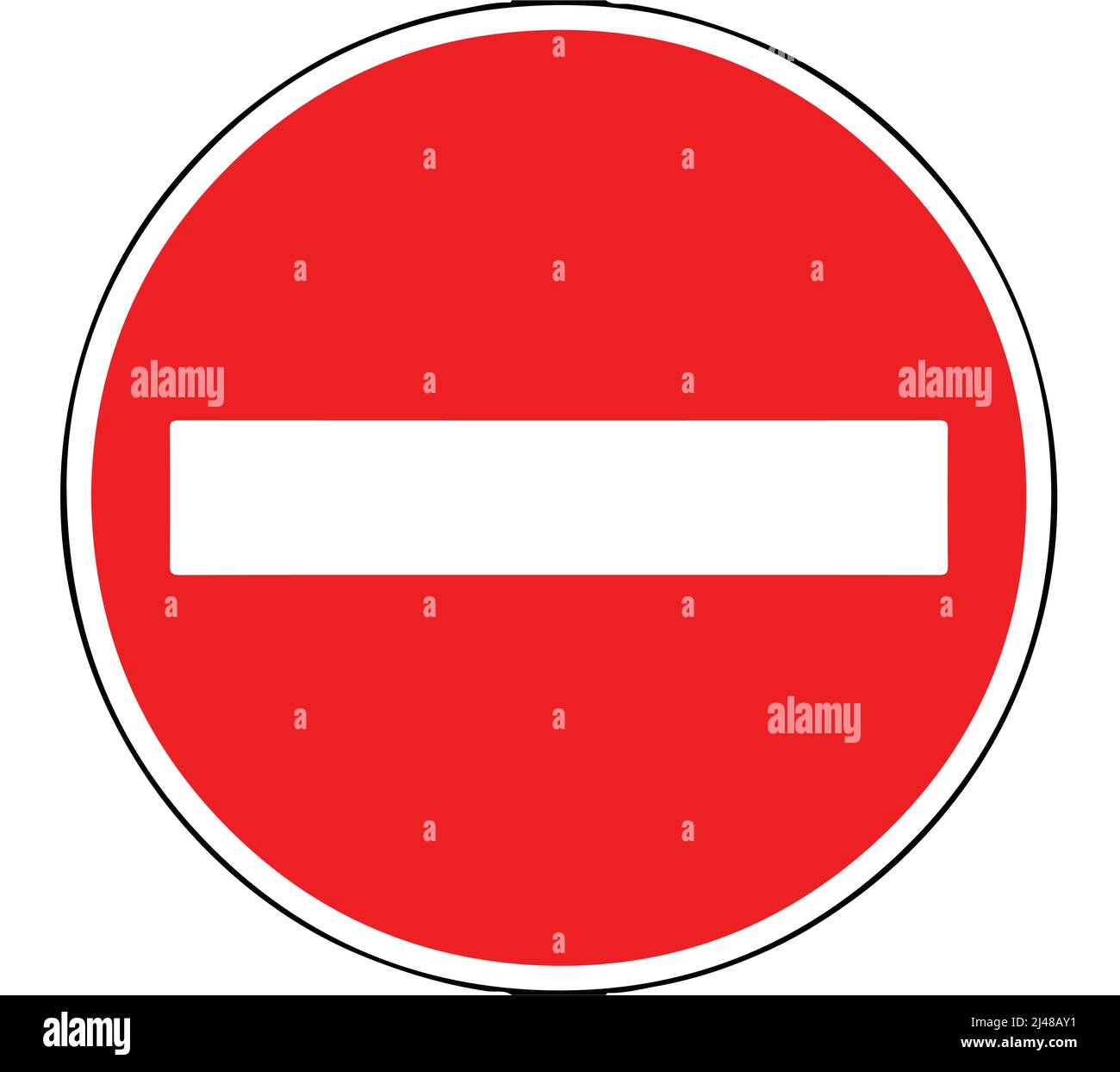 PROHIBITION Road Sign. Road Information Symbol Stock Vector Image & Art ...