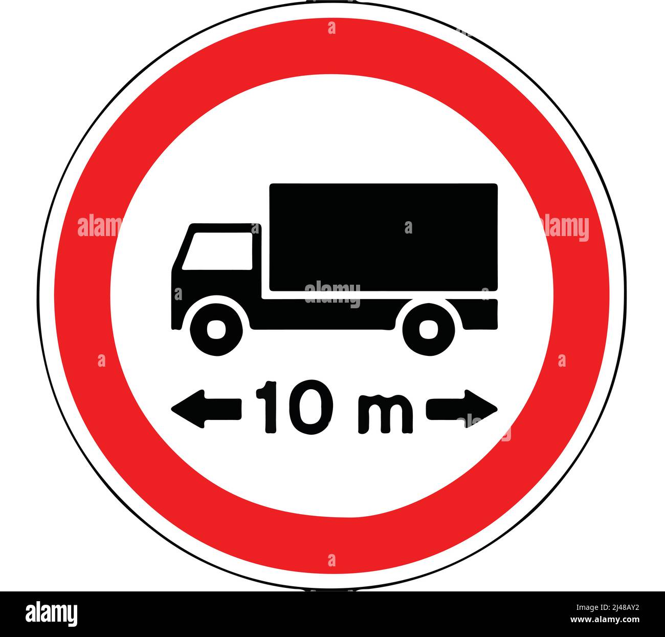 PROHIBITION Road Sign. Road Information Symbol Stock Vector Image & Art ...