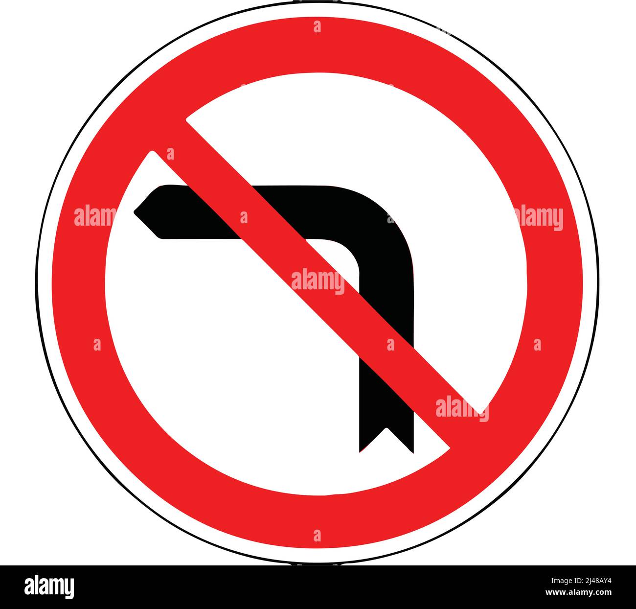 PROHIBITION Road Sign. Road Information Symbol Stock Vector Image & Art ...
