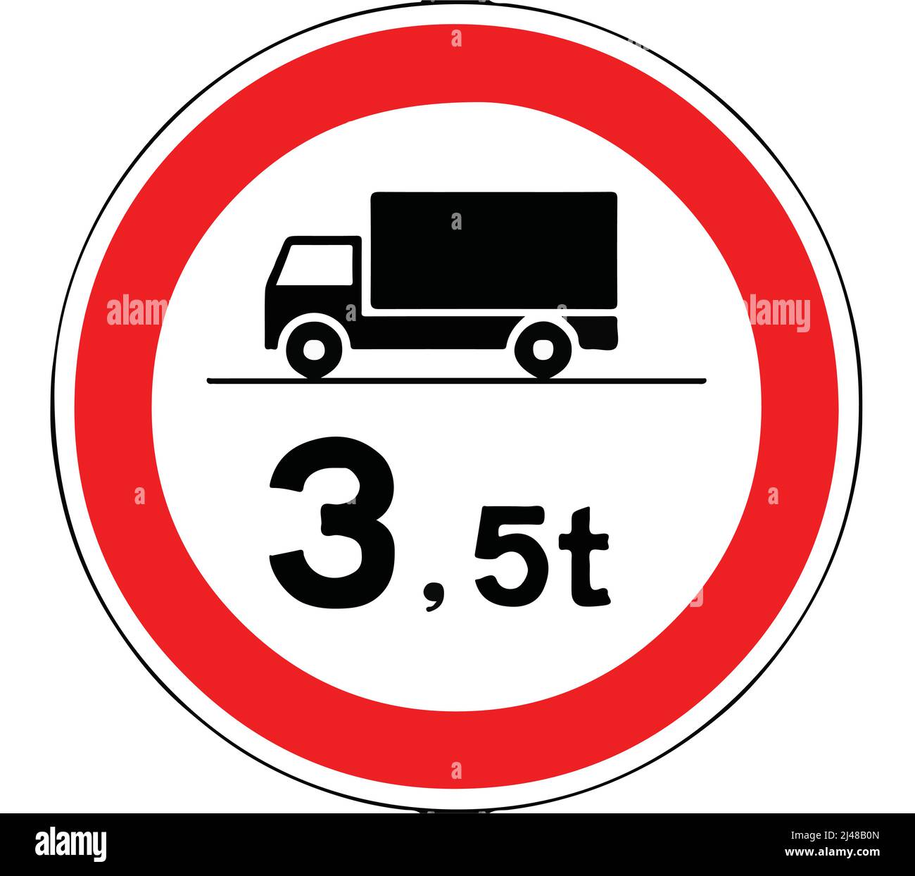 PROHIBITION Road Sign. Road Information Symbol Stock Vector Image & Art ...