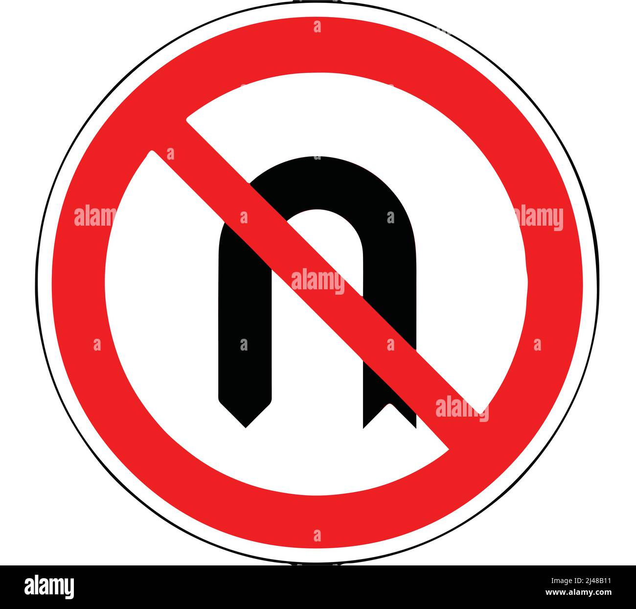 PROHIBITION Road Sign. Road Information Symbol Stock Vector Image & Art ...