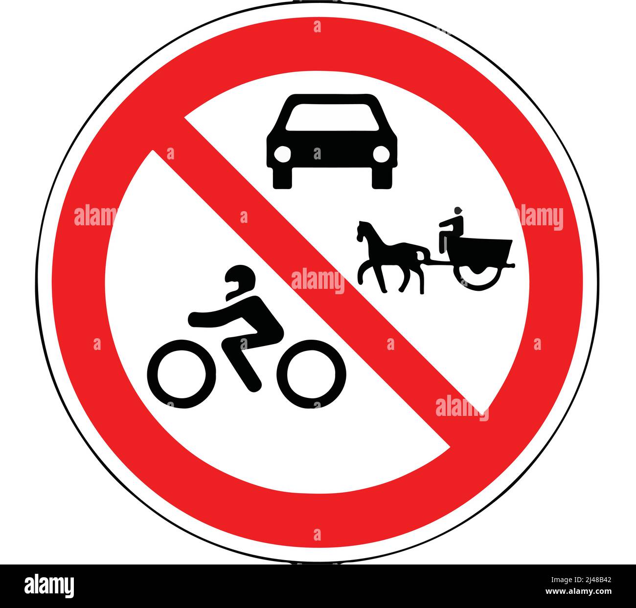 PROHIBITION Road Sign. Road Information Symbol Stock Vector Image & Art ...