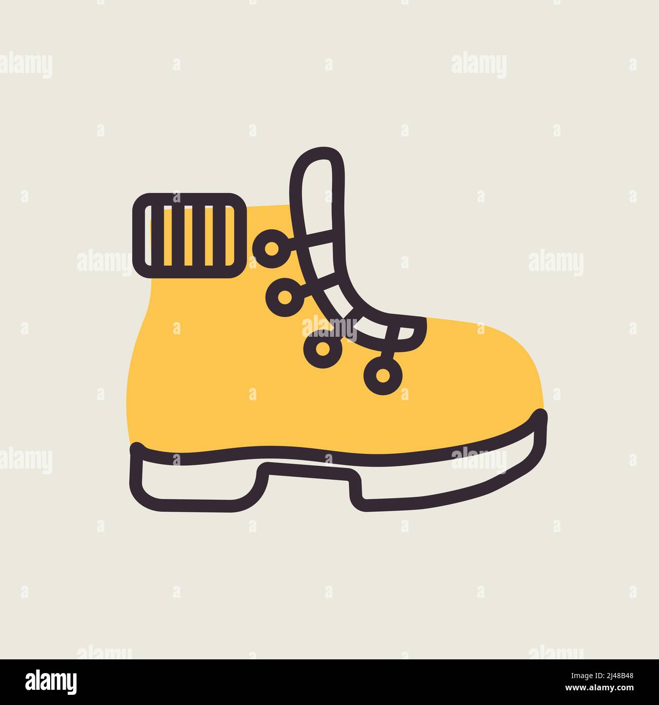 Hiking boot vector isolated icon. Camping sign. Graph symbol for travel ...