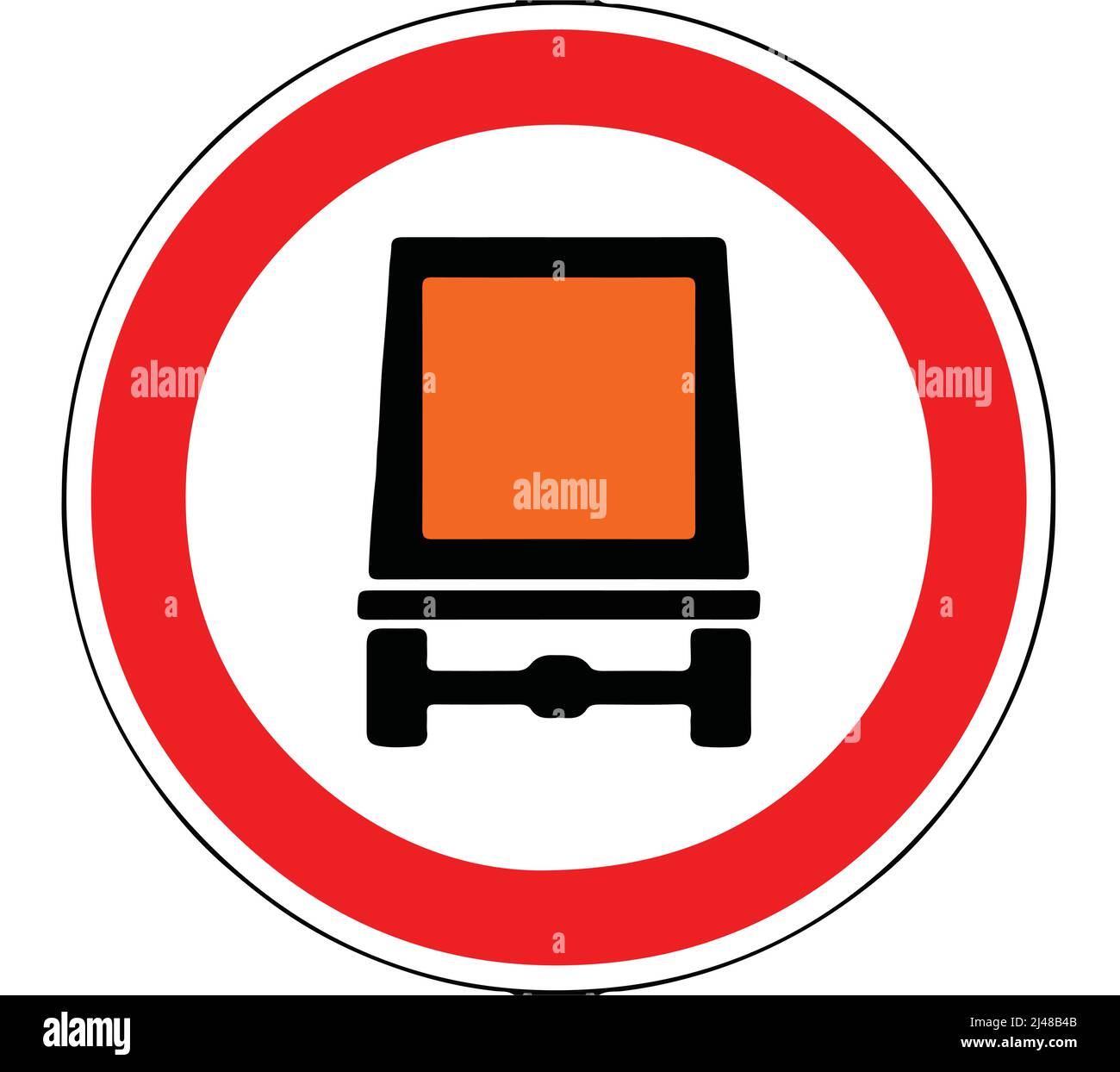 PROHIBITION Road Sign. Road Information Symbol Stock Vector Image & Art ...