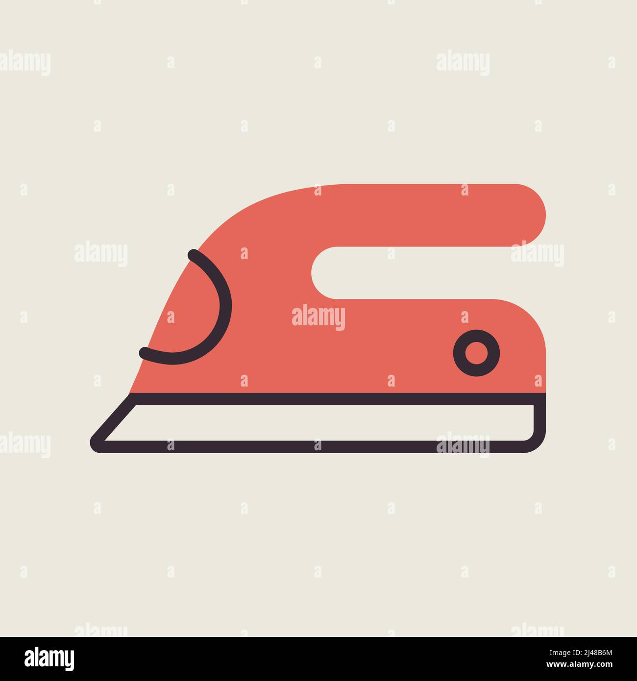 Steam iron vector icon. Graph symbol for household electric web site ...