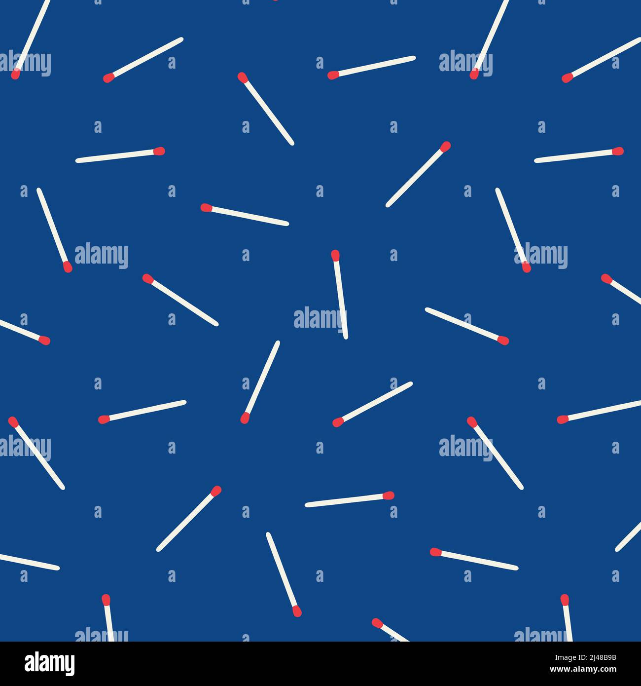 Vector illustration of match stick pattern on blue background.Abstract ...